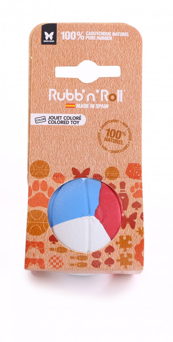 Balle Rubb'N'Roll Color en caoutchouc