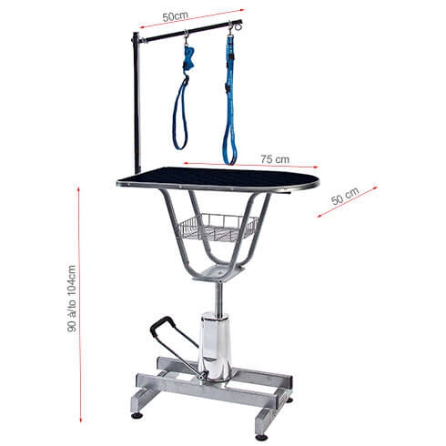 Table de toilettage hydraulique tournante pour chien et chat